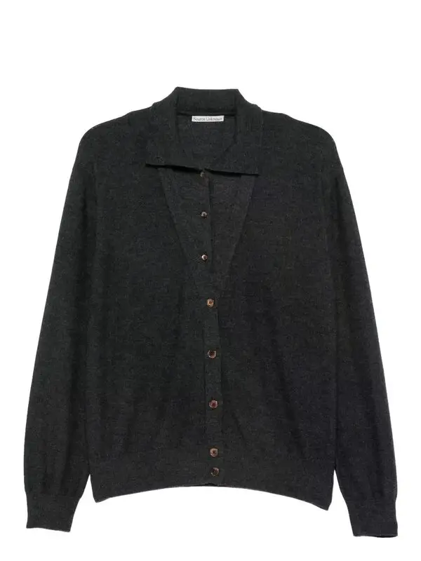 Source Unknown Fabbie Layered Cardigan - Grey