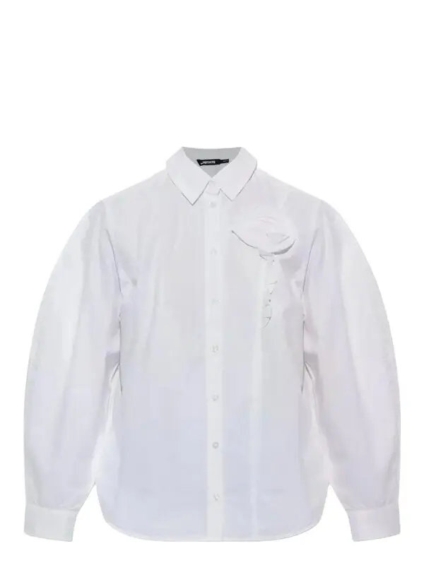 ROTATE BY BIRGER CHRISTENSEN Oversized Cotton Shirt - White