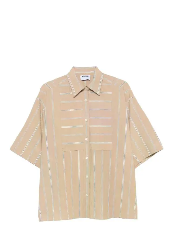 Moschino Striped Short-sleeve Shirt - Neutrals