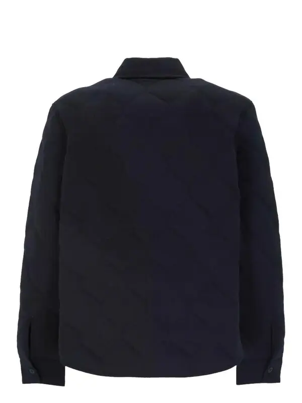 Vince Quilted Shirt Jacket - Blue