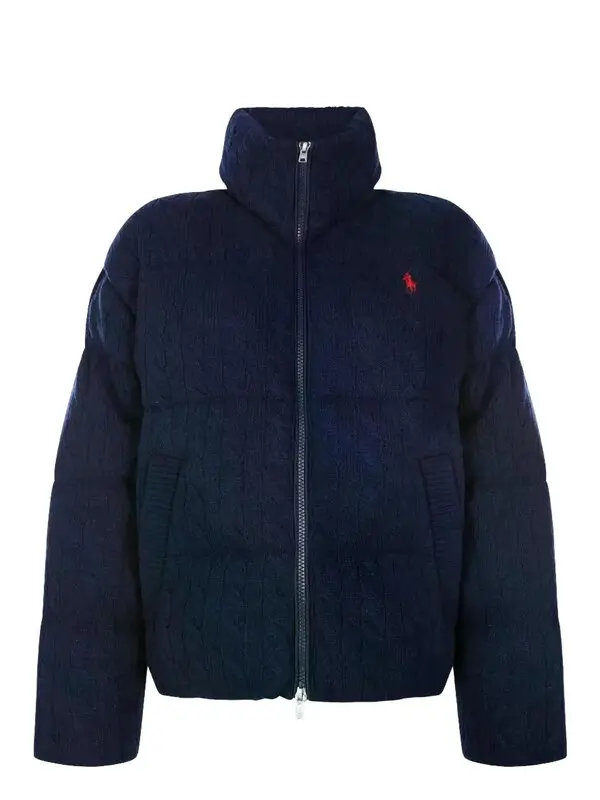 Polo Ralph Lauren Cable-knit Padded Coat - Blue