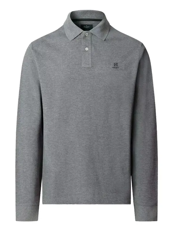 HACKETT LONDON Heritage Long-sleeve Polo Shirt - Grey
