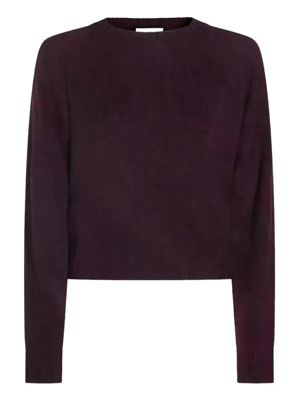 ALLUDE Cashmere Raglan-sleeve Sweater - Purple