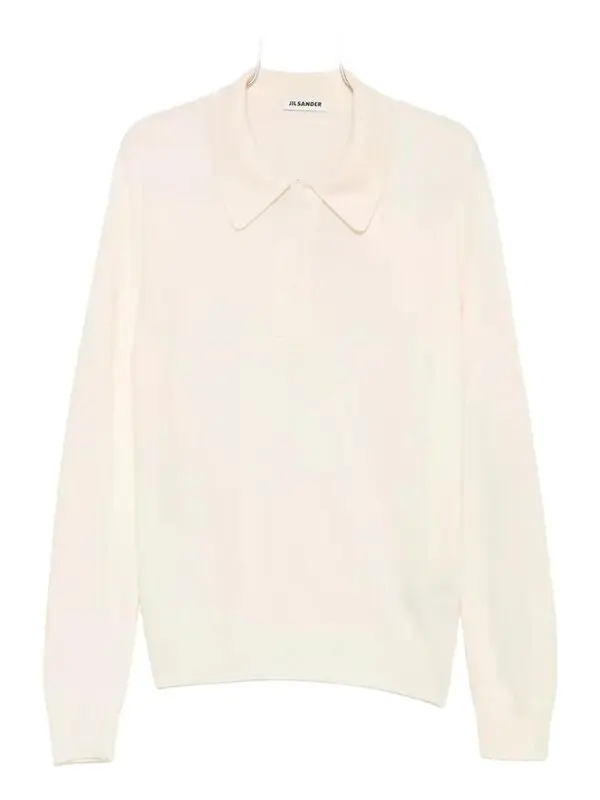 JIL SANDER Long-sleeve Polo Shirt - Neutrals