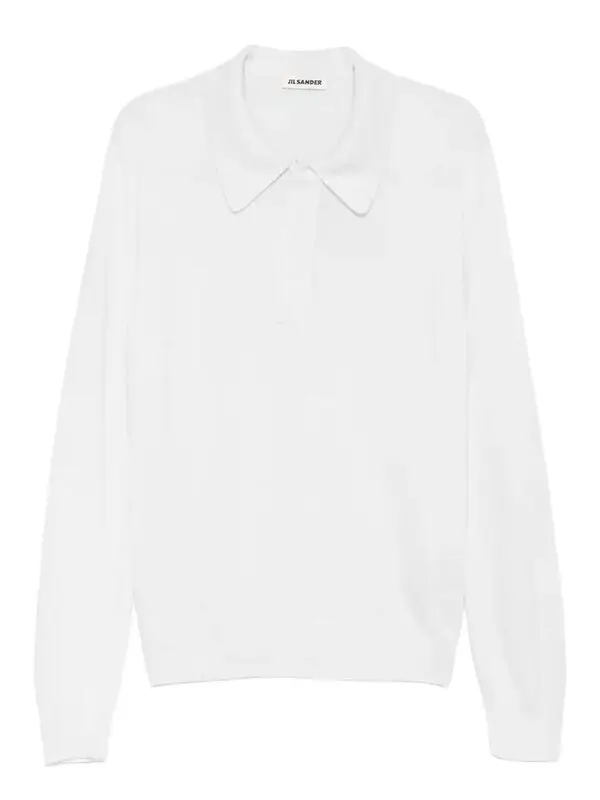 JIL SANDER Long-sleeve Polo Shirt - Neutrals