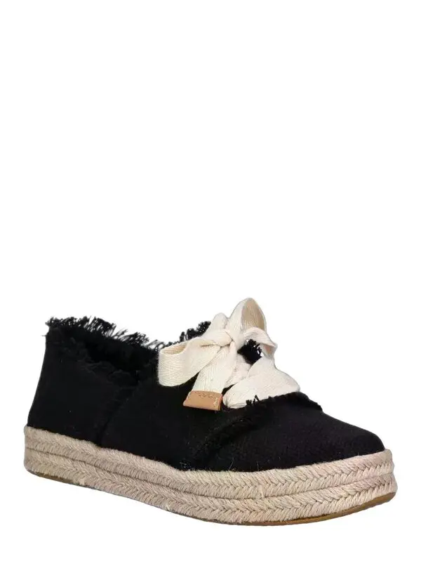 Toms Carolina Frayed Espadrille Sneakers - Black