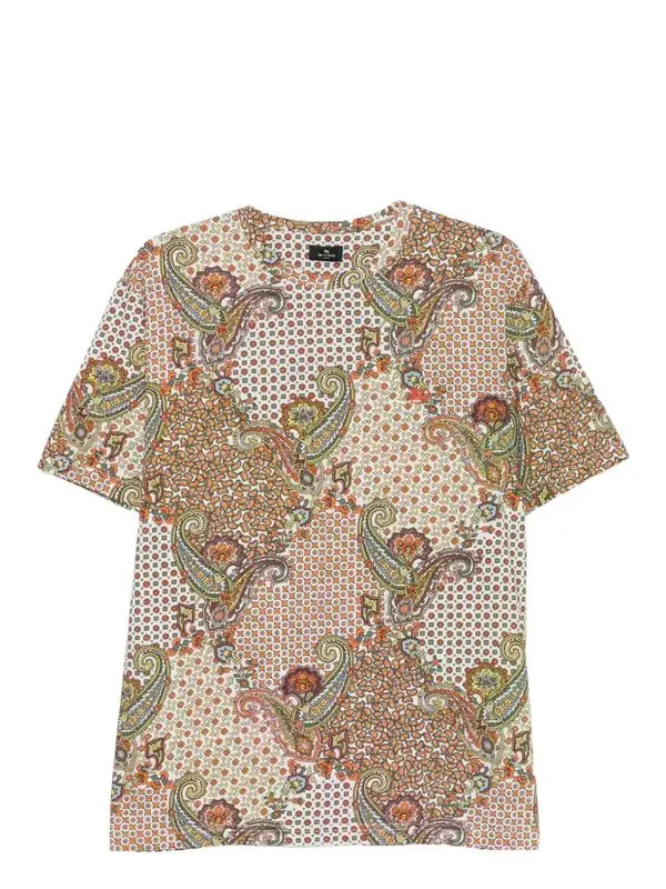 Etro Paisley-print T-shirt - Neutrals