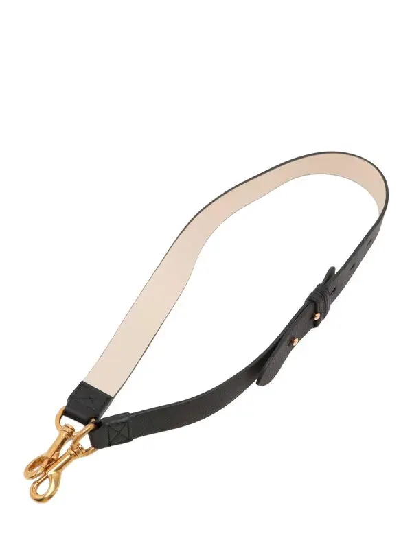 Burberry Grained Calfskin Embroidered Equestrian Knight Marais Belt Bag Satchel - Black