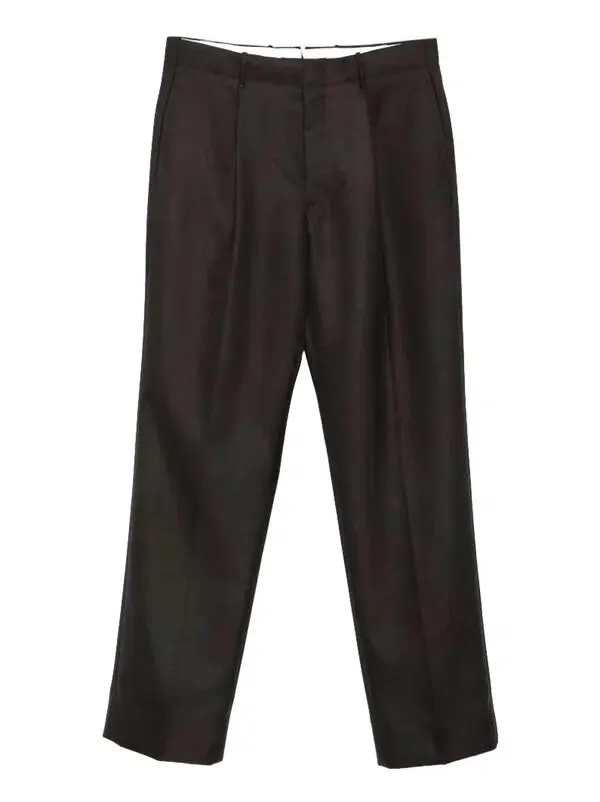 Incotex Pleated Straight-leg Trousers - Brown