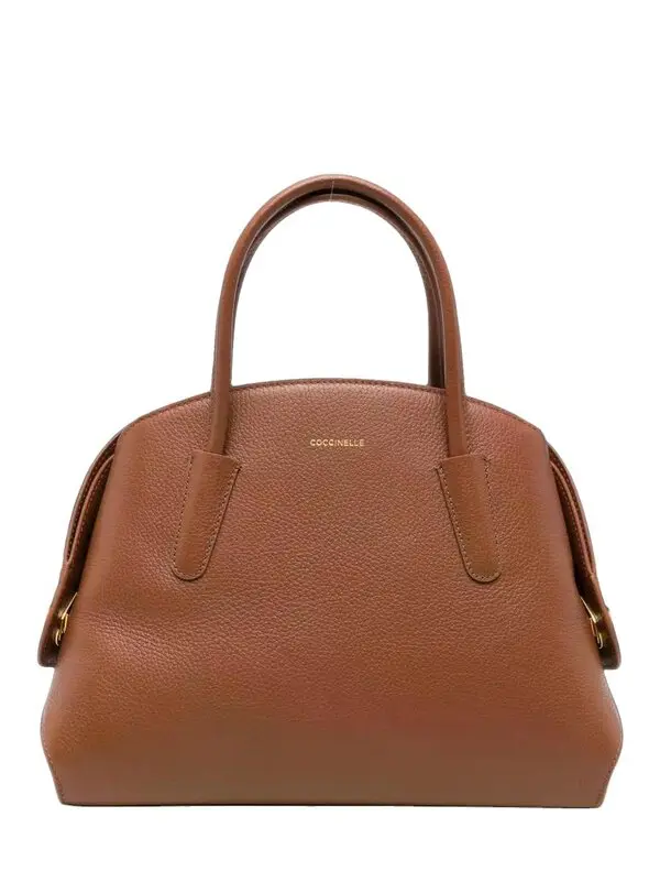 COCCINELLE Tylde Grained Leather Tote Bag - Brown