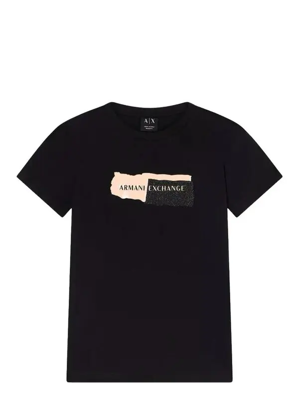 Armani Exchange Logo-print Cotton T-shirt - Black