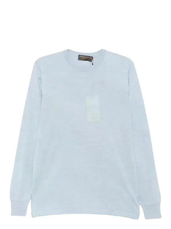 FILIPPO DE LAURENTIIS Crew-neck Long-sleeve T-shirt - Blue