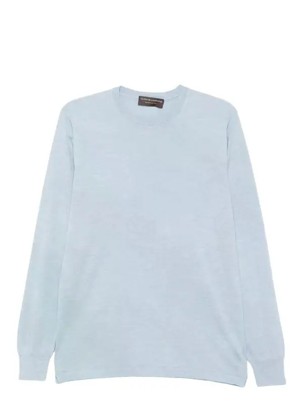 FILIPPO DE LAURENTIIS Crew-neck Long-sleeve T-shirt - Blue