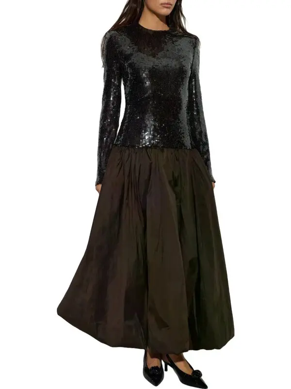 ROTATE BY BIRGER CHRISTENSEN Sequin-embellished Maxi Dress - Black