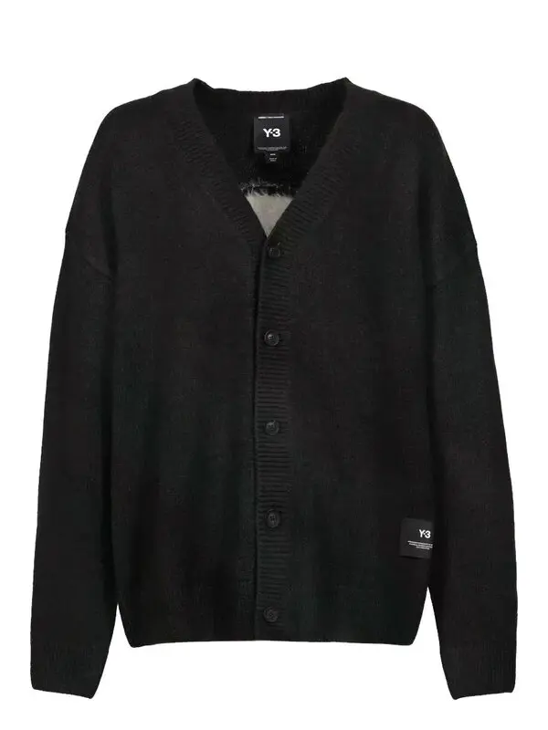 Y3 Chito Graphic Knitted Cardigan - Black