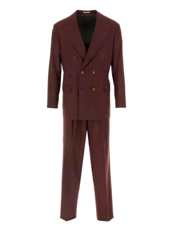 Brunello Cucinelli Double-breasted Suit - Brown