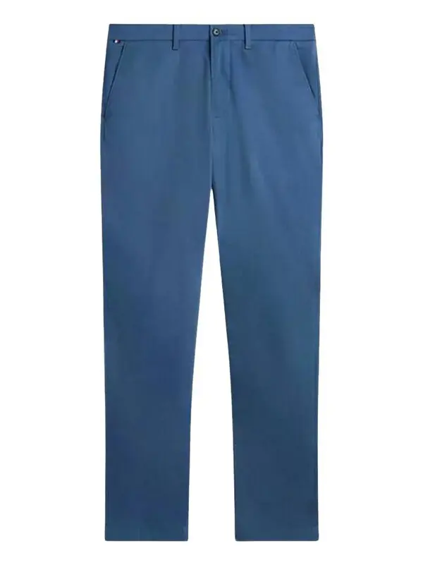 Tommy Hilfiger Belt-loop Chinos Trousers - Blue