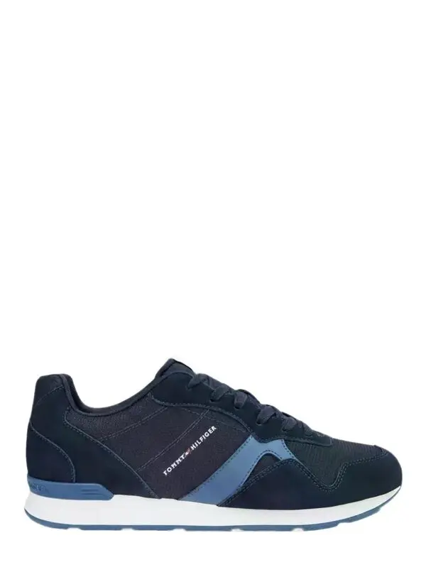 Tommy Hilfiger Paneled Suede Sneakers - Blue