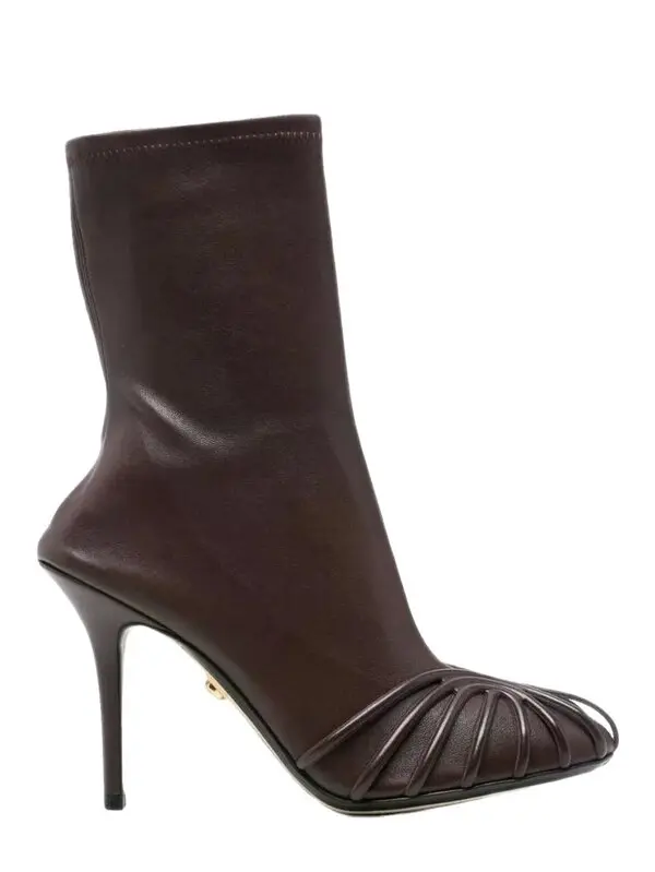 ALEVI MILANO Karen Caged-detail Ankle Boots - Brown