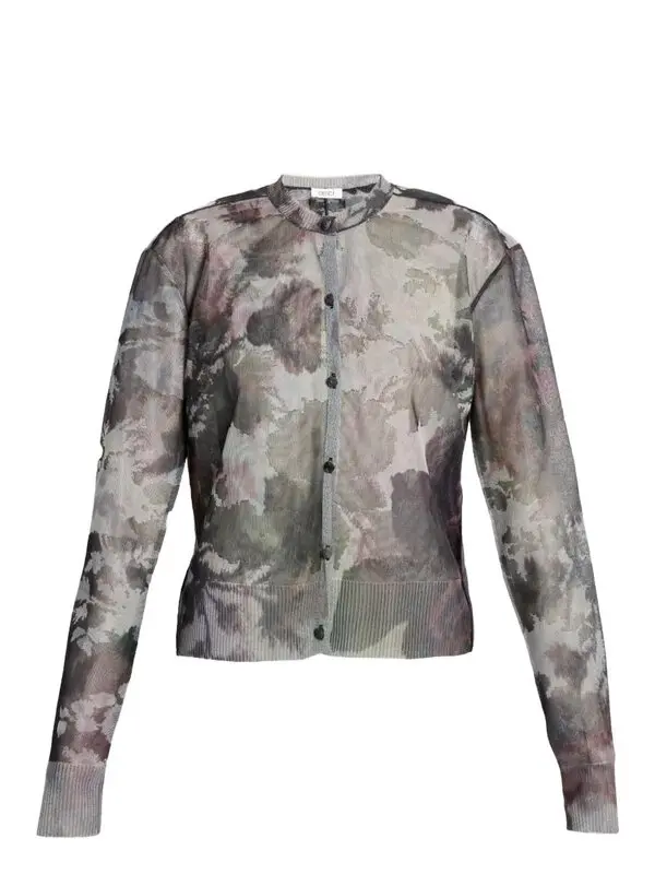 Erdem Floral-pattern Cardigan - Grey