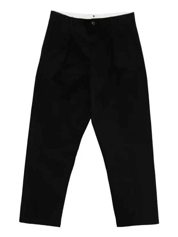 ANERKJENDT Akjakob Pleated Straight-leg Trousers - Black