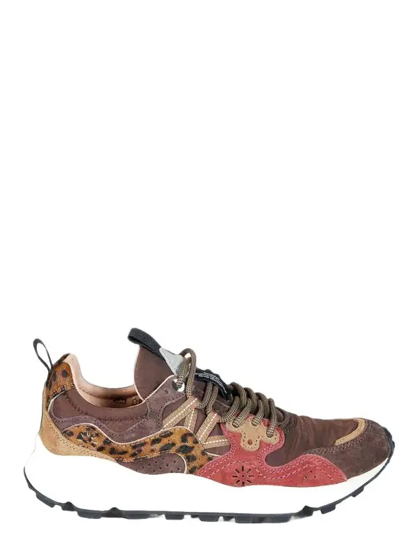 FLOWER MOUNTAIN Yamano 3 Leopard-print Sneakers - Brown