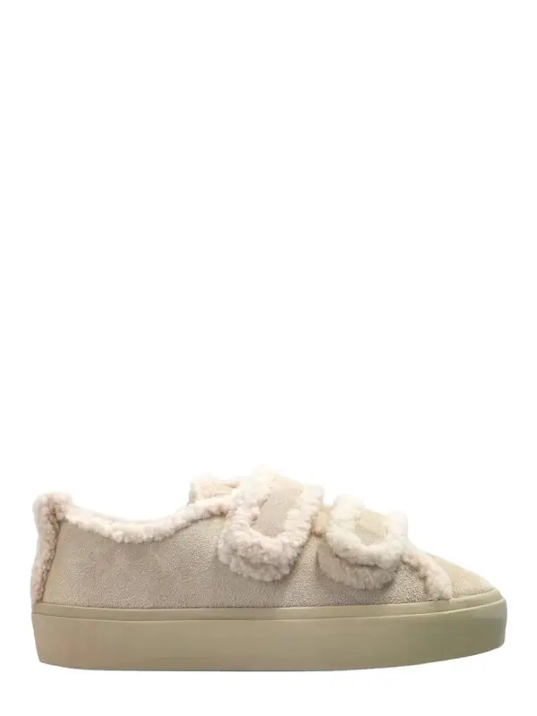 Inuikii Shearling Low Touch-strap Sneakers - Neutrals