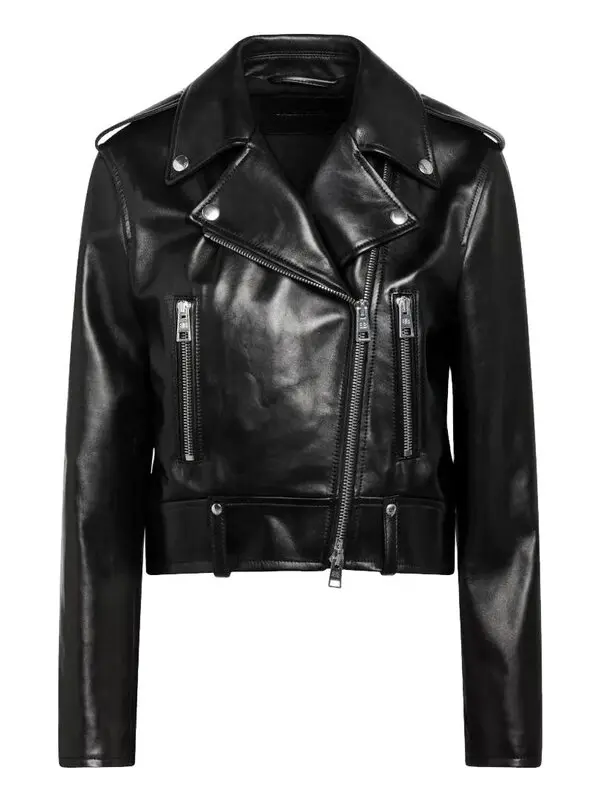 Balenciaga Lambskin Biker Jacket - Black