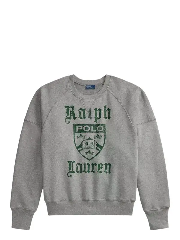 Polo Ralph Lauren Logo-print Raglan-sleeve Sweater - Grey