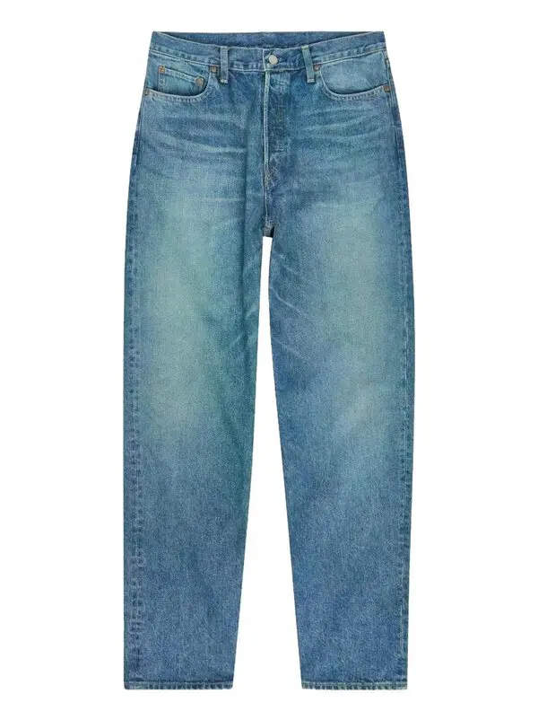 SSSTEIN Faded Straight-leg Jeans - Blue