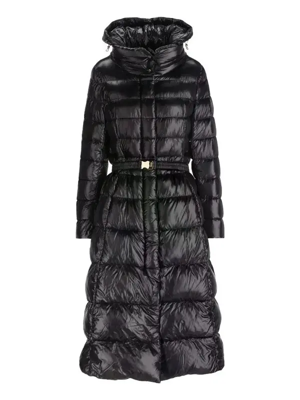 Herno Quilted Belted Coat - Black