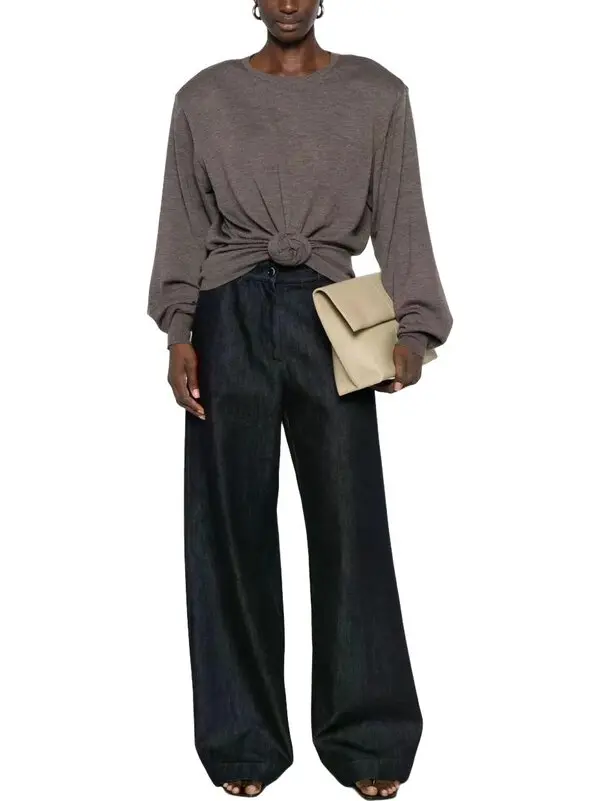 NINE:INTHE:MORNING Wide-leg Jeans - Brown