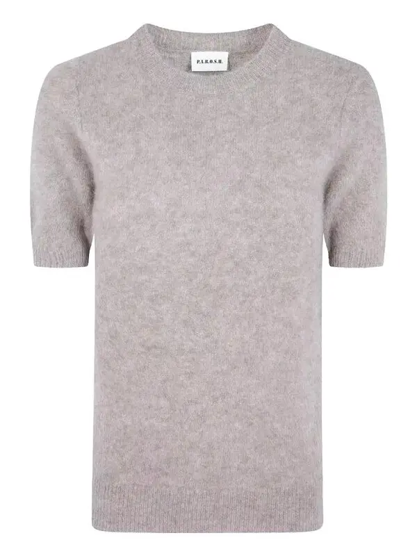 P.a.r.o.s.h Short-sleeve Knit Sweater - Grey