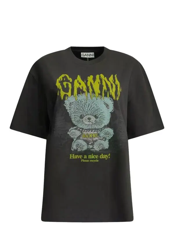 GANNI Forest Teddy T-shirt - Black