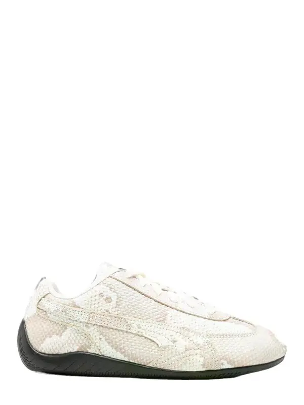 PUMA Snakeskin-effect Leather Sneakers - Neutrals