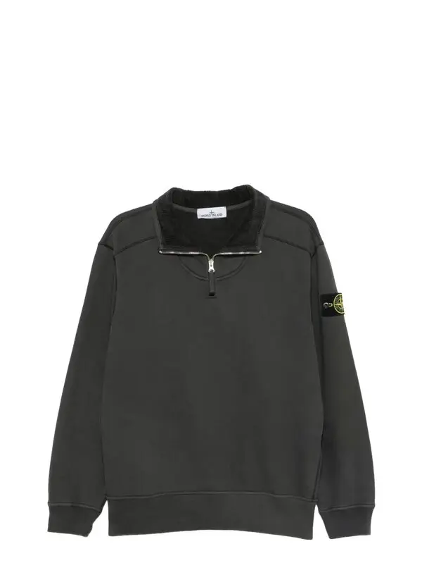 Stone Island Half-zip Cotton Sweatshirt - Grey