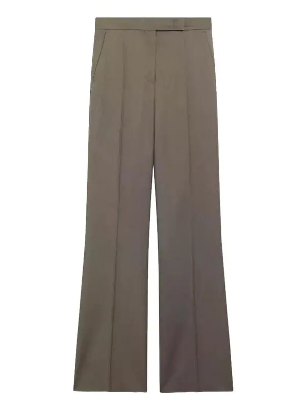 Max Mara Pressed-crease Wide-leg Trousers - Grey