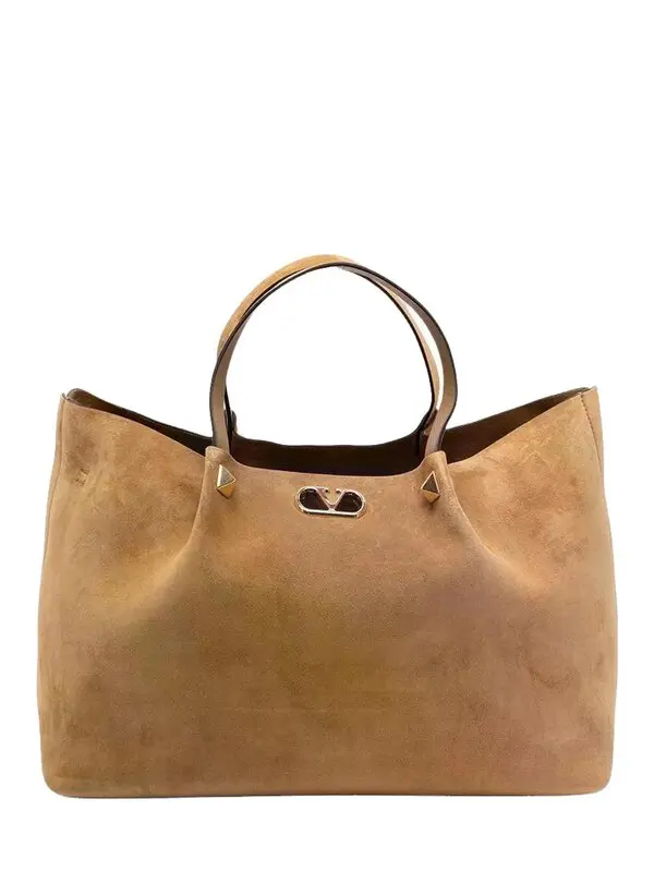 Valentino Garavani Vlogo Rockstud Shoulder Bag - Neutrals