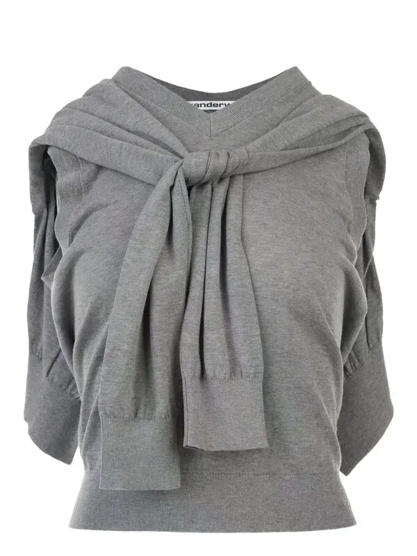 Alexander Wang Layered-effect Cut-out Sweater - Grey