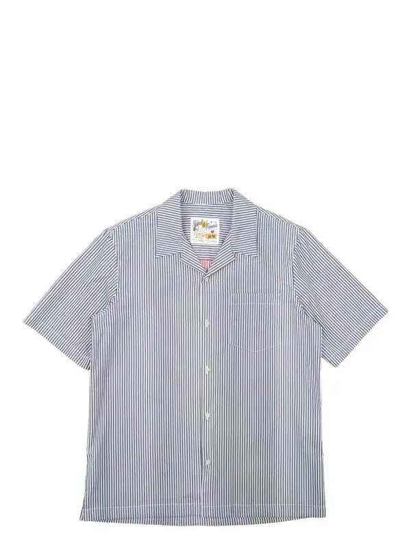 Naked & Famous Denim Aloha Striped Shirt - Blue