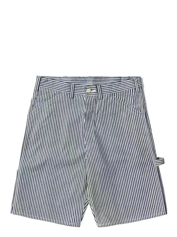 SUGAR CANE JEANS Hickory-stripe Shorts - Blue