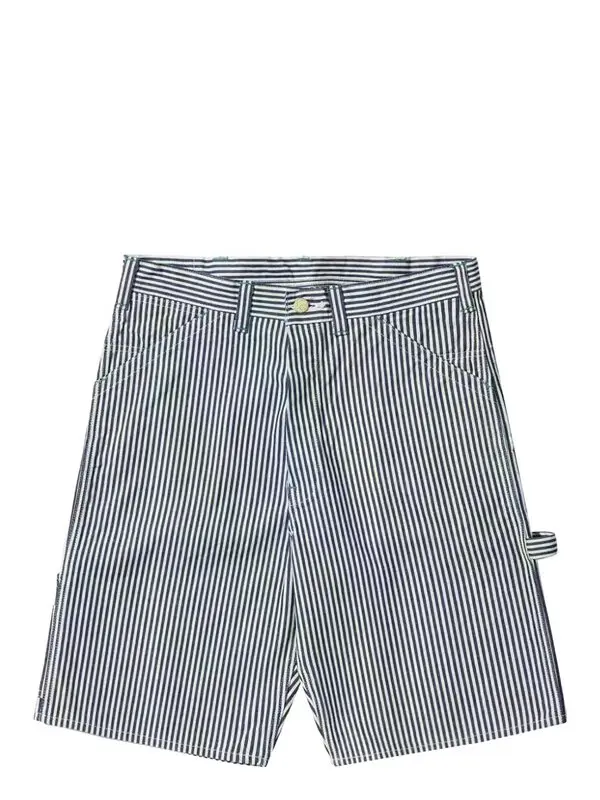 SUGAR CANE JEANS Hickory-stripe Shorts - Blue