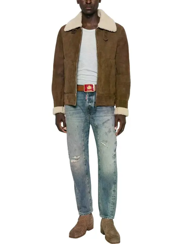 Dsquared2 Distressed-effect Paneled Jeans - Blue