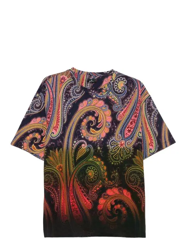 Etro Paisley-print T-shirt - Blue
