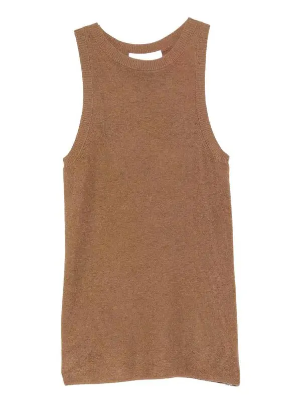 Co Ribbed-knit Cashmere Tank Top - Brown