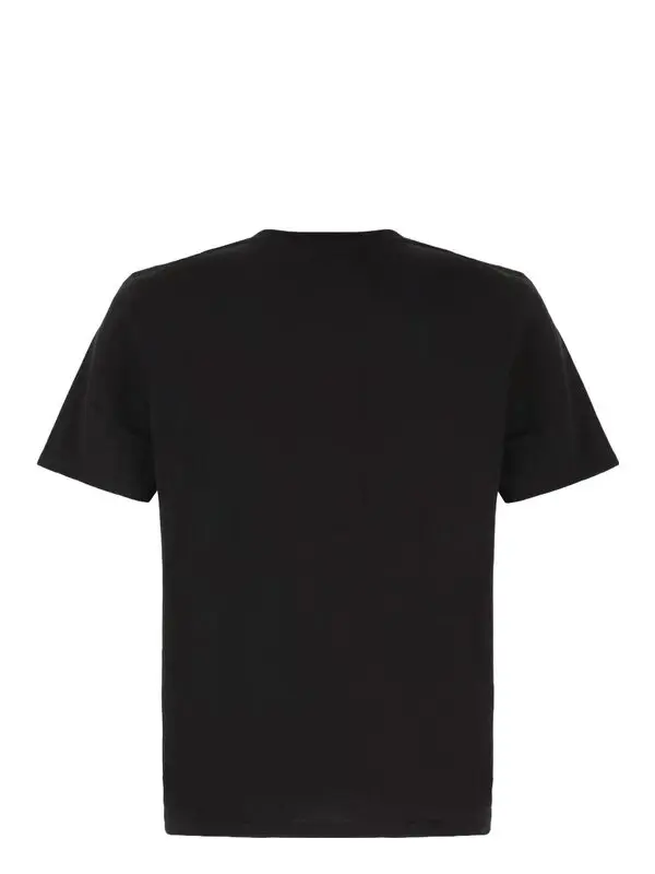 Saint Laurent Cassandre Ribbed T-shirt - Black
