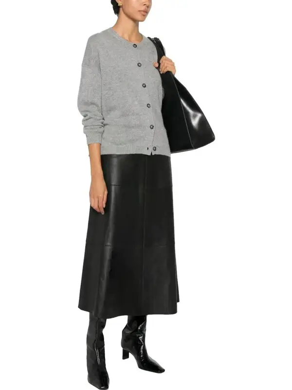 ALLUDE Button-up Cardigan - Grey