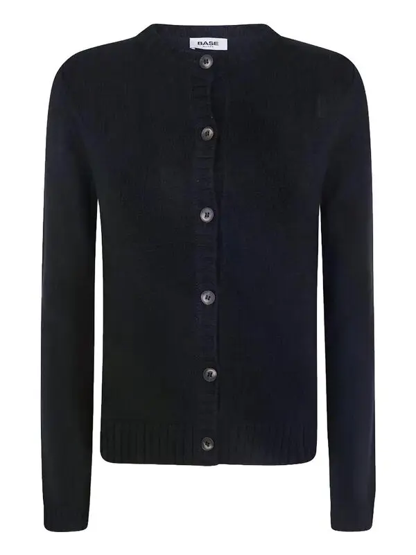 BASE Button-up Merino Cardigan - Black