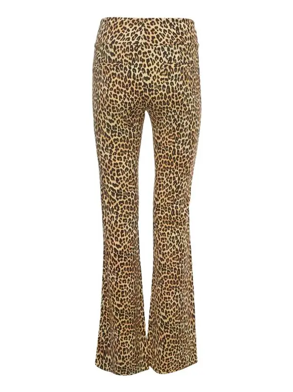 Alice + Olivia Leopard-print Flared Trousers - Neutrals