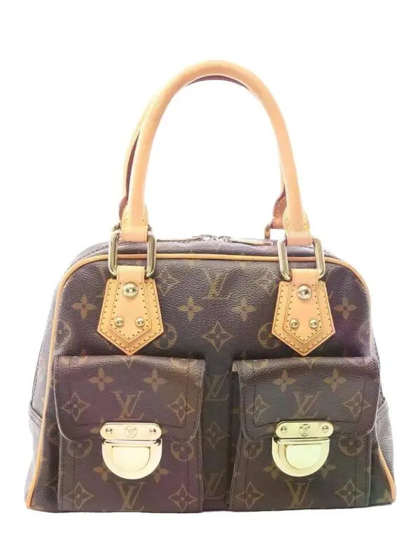 LOUIS VUITTON Monogram Manhattan Pm Handbag - Brown